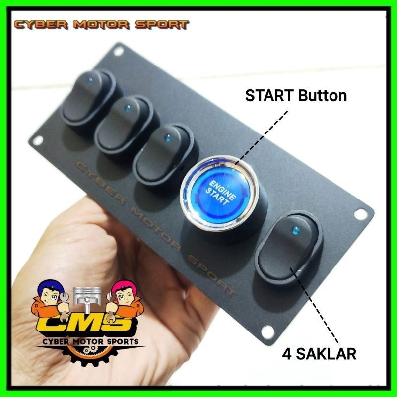 Jual saklar start universal 12v 24v mobil dashboard instrument engine ...