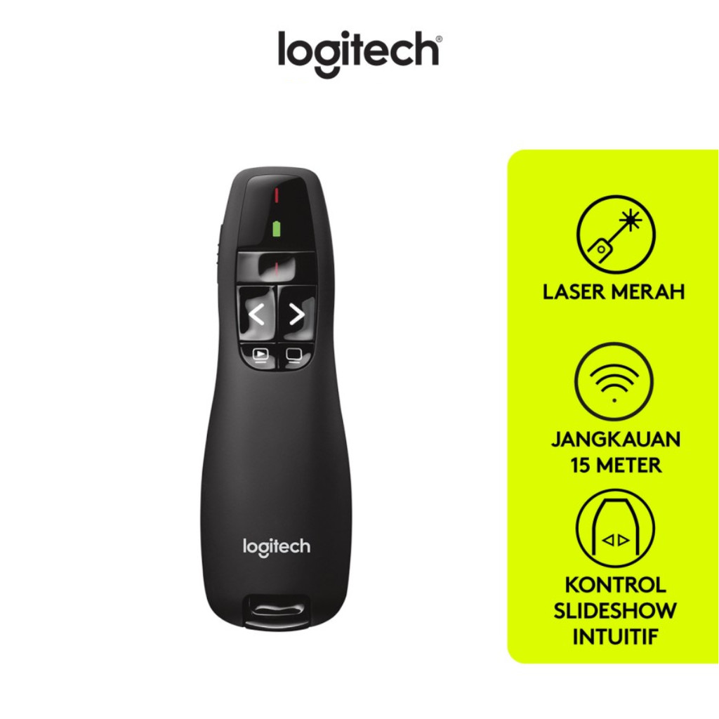 Jual LOGITECH R400 Laser Pointer Presentasi Wireless | Shopee Indonesia
