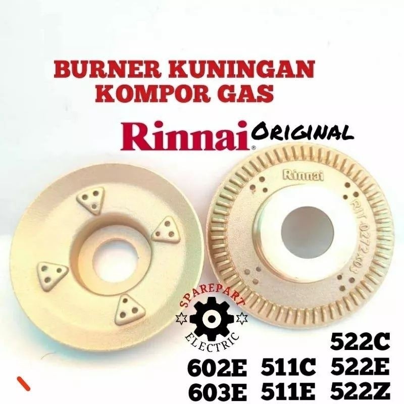 Jual BURNER KUNINGAN KECIL KOMPOR GAS RINNAI ORIGINAL 522C 522E ...