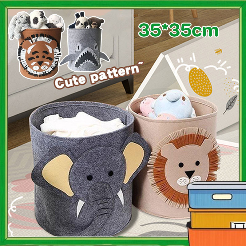 Jual 35x35 CM Keranjang Laundry Kartun Lucu Keranjang Baju Bulat ...