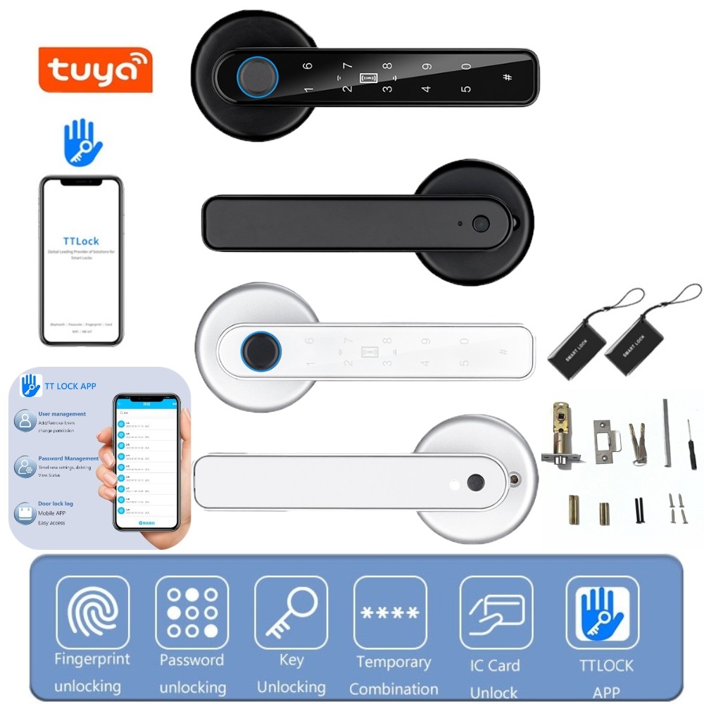 Jual Tuya TTLOCK APP Control Door Locks Biometric Fingerprint Locker BT ...