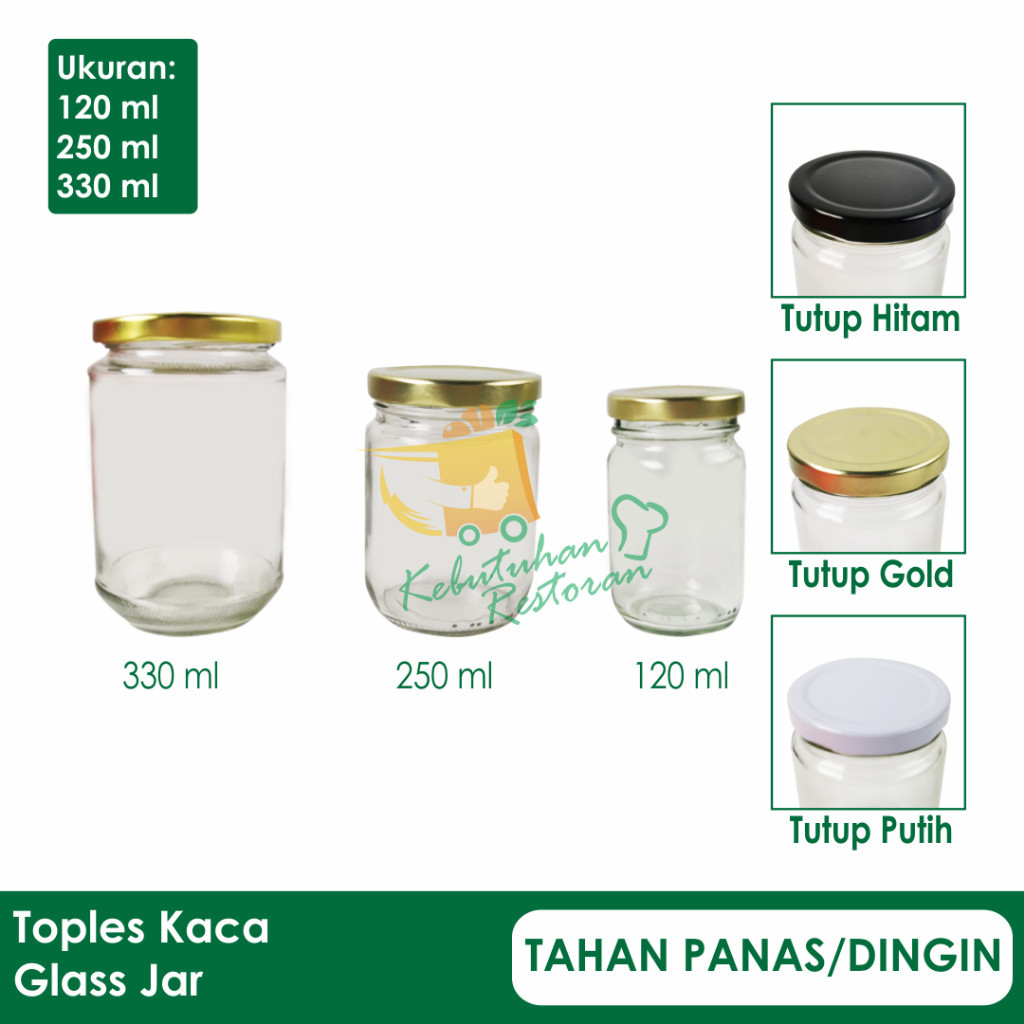 Jual [Toples Baru] Glass Jar Botol / Toples Kaca 250ml / Toples Selai ...