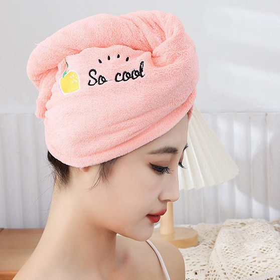 Jual HL0611 Handuk Keramas Kepala Bahan Microfiber Pengering Rambut ...