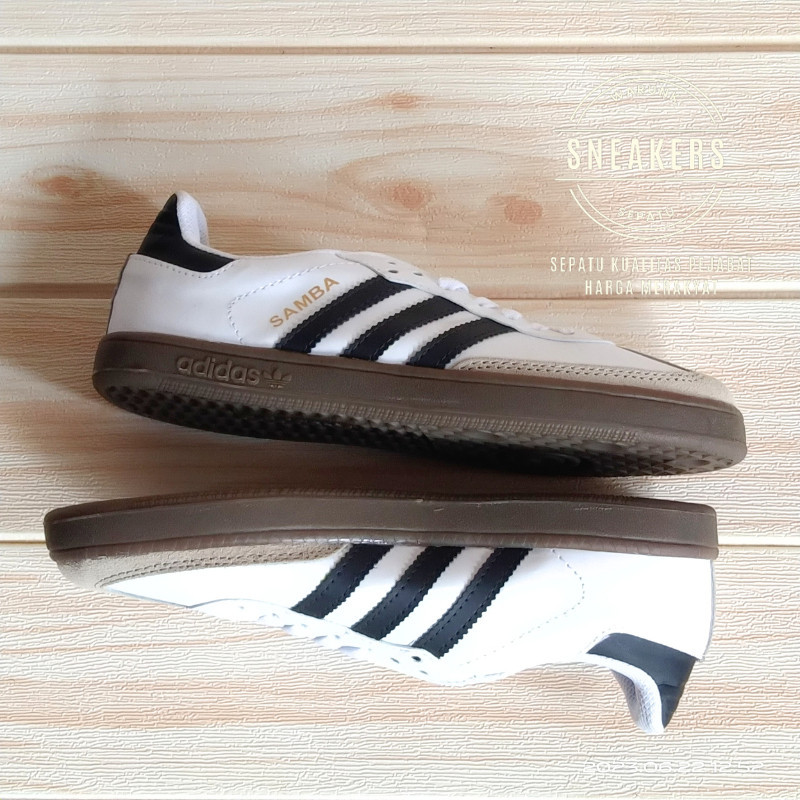 Jual Adidas Samba OG White Black Sol Gum / Sneakers Pria Original ...
