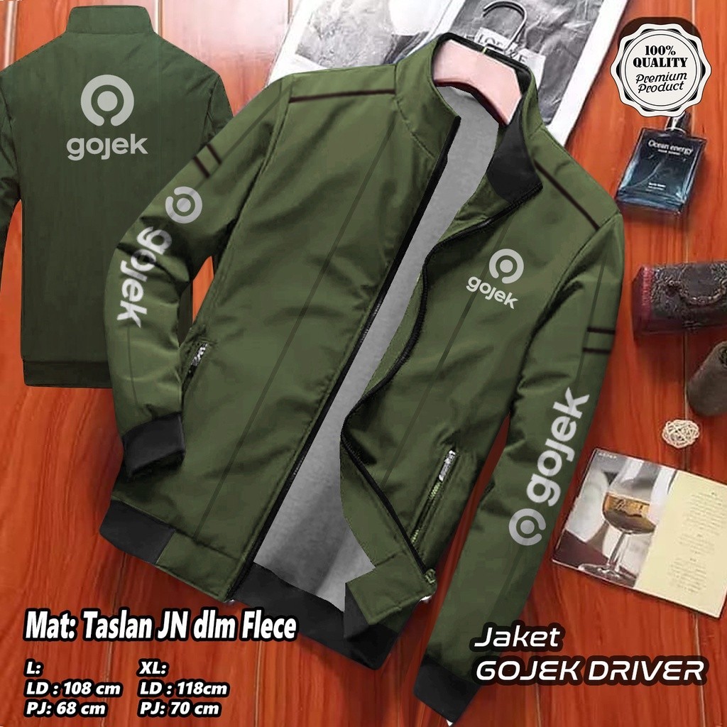 Jual JAKET GO JEK / JAKET PRIA DRIVER SABLON TERBARU /ROMPI DRIVER GOJE ...