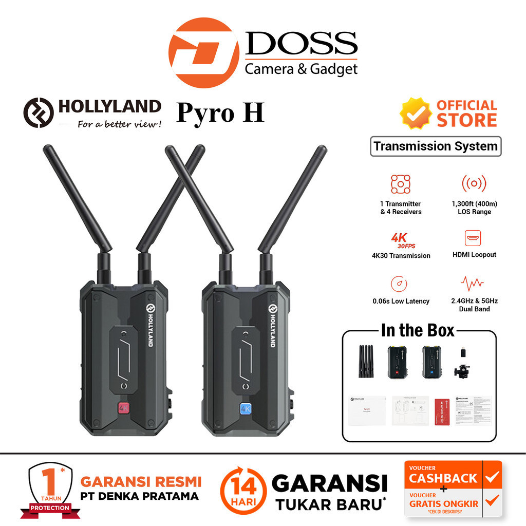 Jual Hollyland Pyro H 4K HDMI Wireless Video Transmission System ...