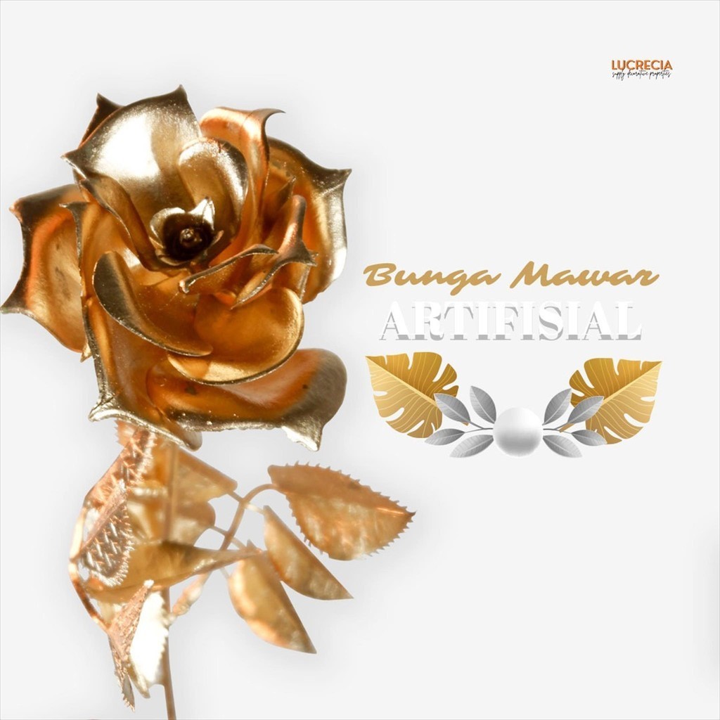 Jual Bunga Mawar 1 Cabang Emas Gold Artificial Flower Bunga Palsu ...