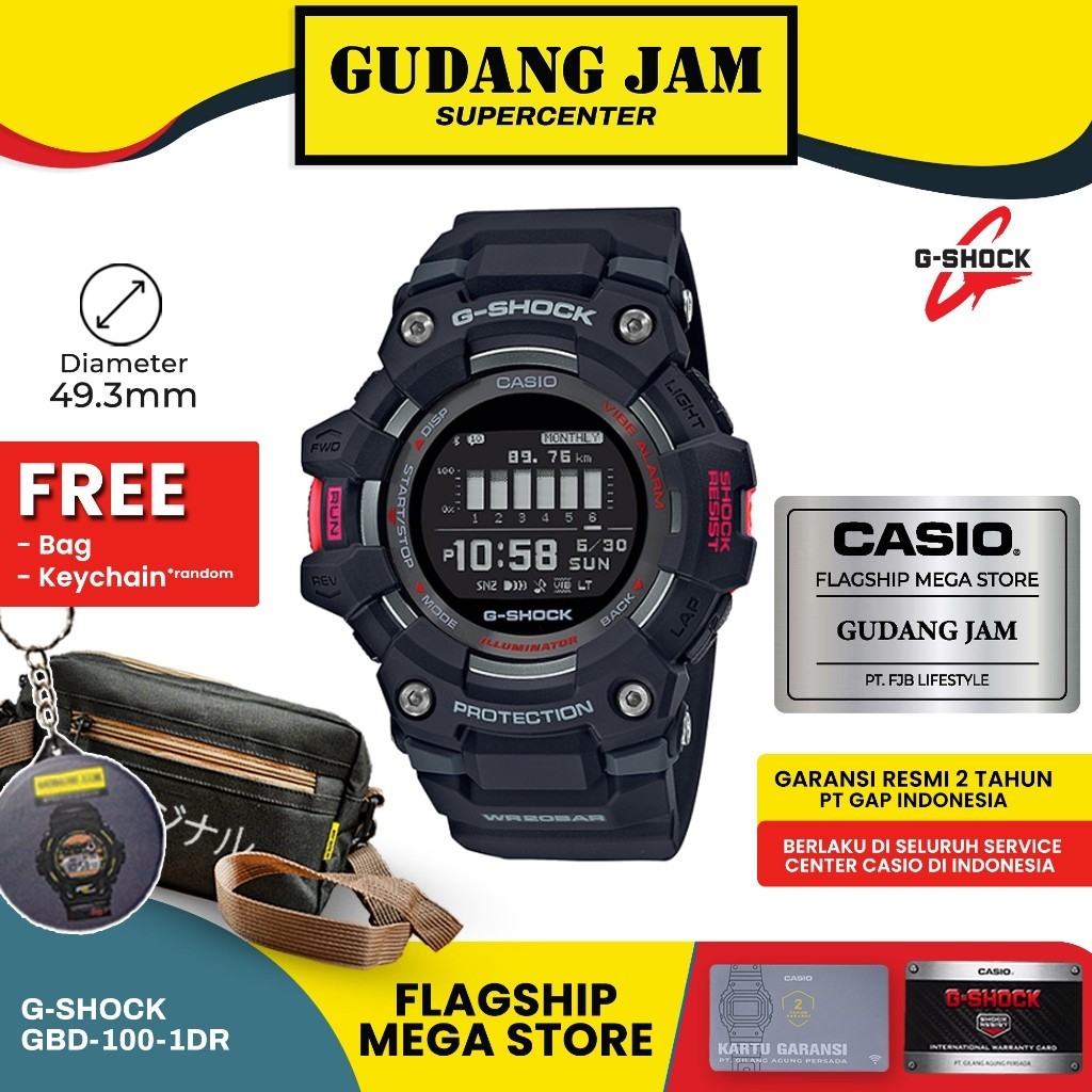 Jual G-Shock GShock GBD-100-1DR GBD-100-1D GBD-100 GBD100 GBD 100 ...
