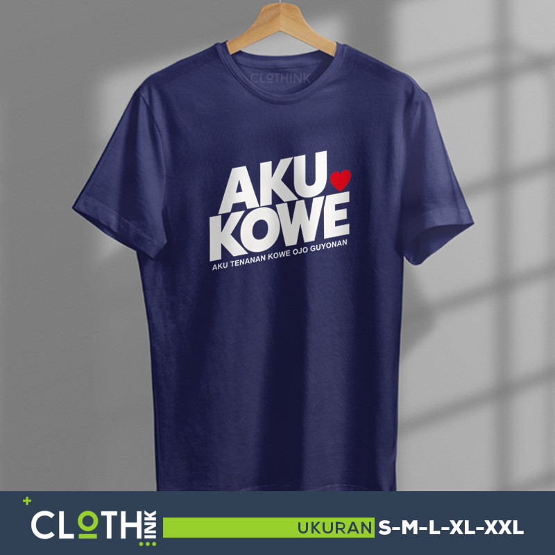 Jual kaos jawa aku kowe kaos aku tenanan kowe ojo guyonan | Shopee ...