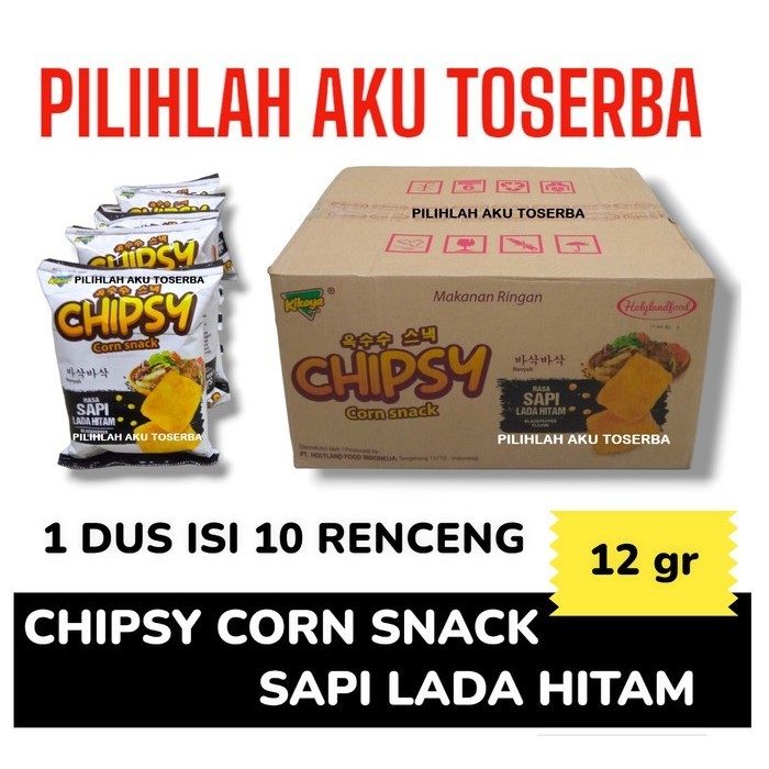 Jual CHIPSY Corn Snack SAPI LADA HITAM RENCENG - ( HARGA 1 DUS ...