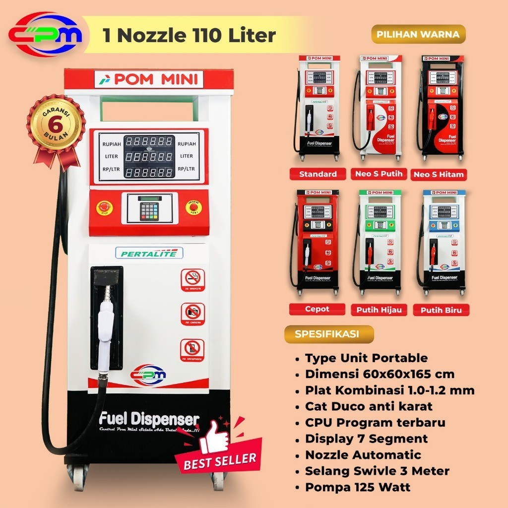 Jual Pusat Pom Mini - Pertamini Digital 1 Nozzle 110 Liter | Shopee Indonesia