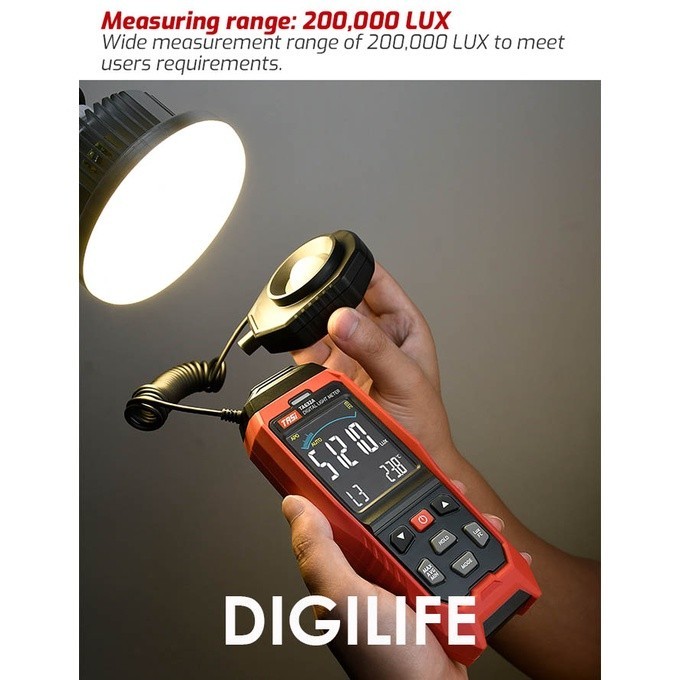 Jual Lux Meter Data Logger TASI TA632B Digital Light Tester TA-632B ...