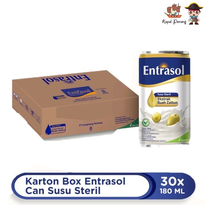 Jual Entrasol Can Susu Steril 180 mL (1 box - 30 can) | Shopee Indonesia