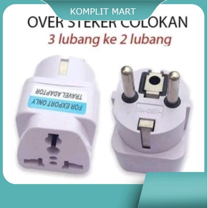 Jual over steker listrik kaki 3 ke 2/colokan hp 3 kali/colokan notebook ...