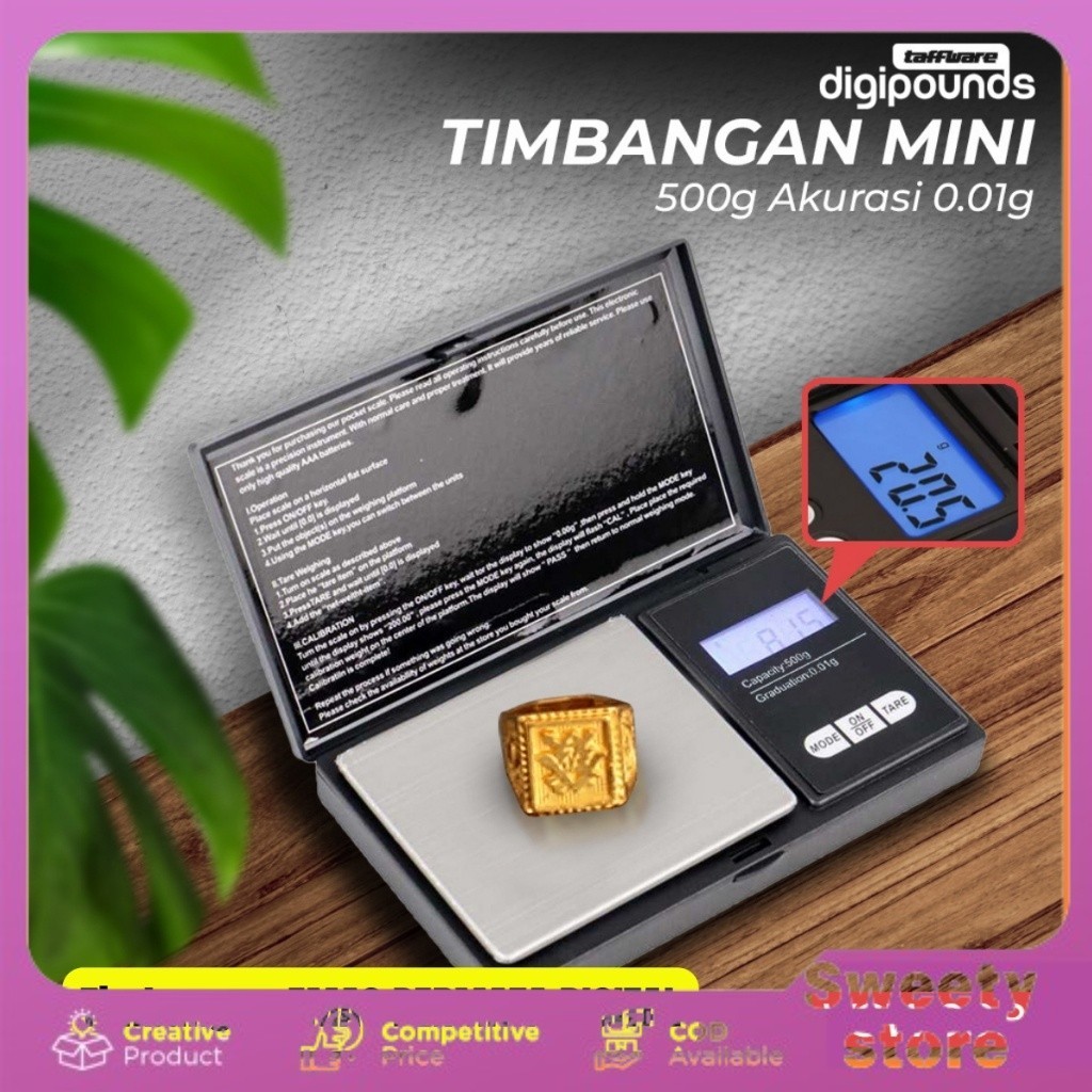 Jual Timbangan MINI Digital 500gr-0.01gr Timbangan Emas Pocket Scale ...