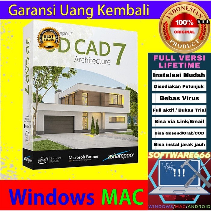 Jual Software Arsitek: Ashampoo 3D CAD Architecture 7 [WIN] - SOFTWARE - APLIKASI - PC | Shopee ...