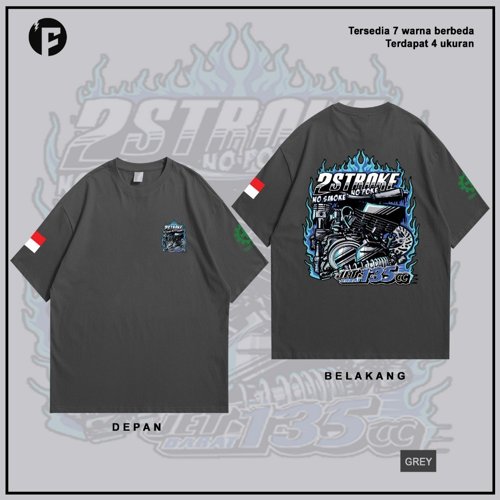 Jual KAOS RX KING ENGINE 135CC BLUEFIRE BAJU RACING OTOMOTIF TWO STROKE TERSEDIA 7 WARNA - F65 ...