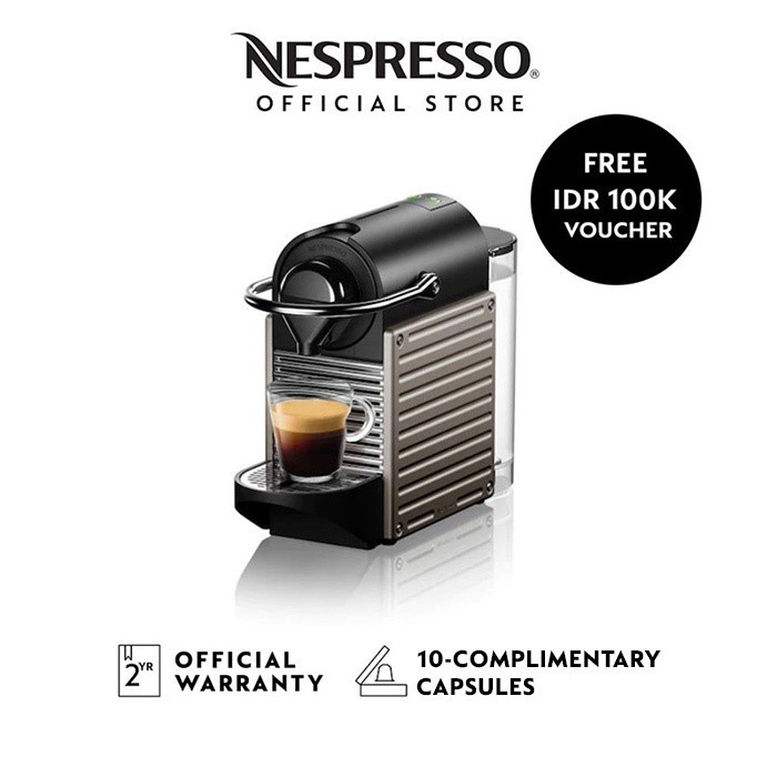Jual NESPRESSO Pixie Coffee Machine, Titanium (Mesin Kopi) | Shopee ...