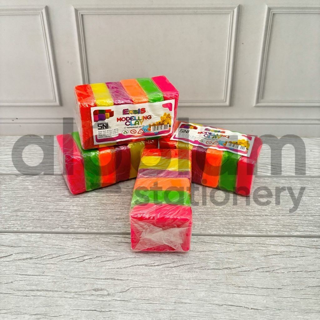 Jual ECER ( 3 BUNGKUS KECIL x 6 WARNA ) Modelling Clay / Malam Mainan ...