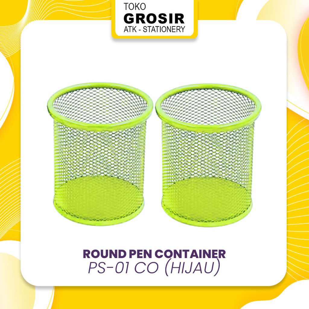Jual ROUND PEN Container / Desk Pen / Tempat Pensil Tabung PS-02 BL ...