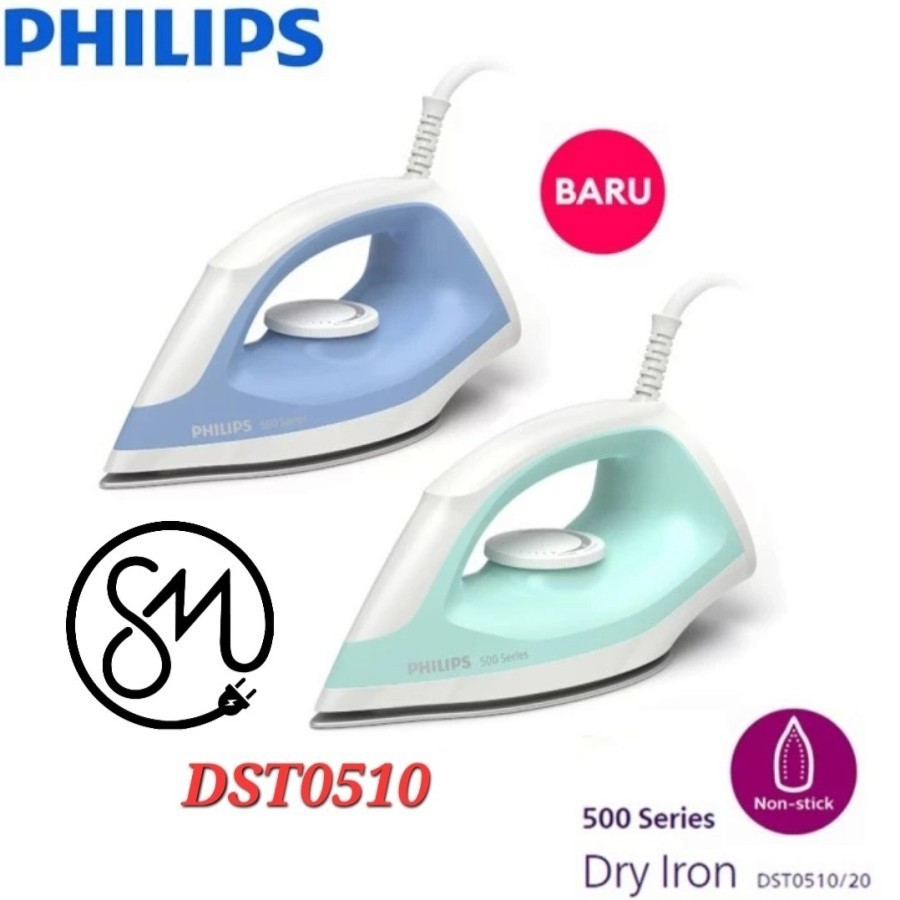 Jual PHILIPS Dry Iron DST0510/70 Setrika kering DST0510 (GARANSI RESMI ...