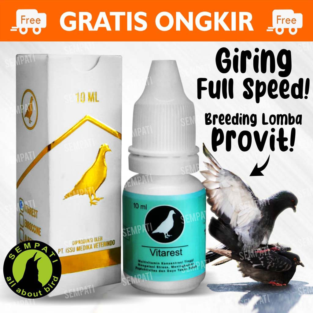 Jual VITAREST MULTIVITAMIN BURUNG MERPATI VITAMIN SUPLEMENT JAMU ...