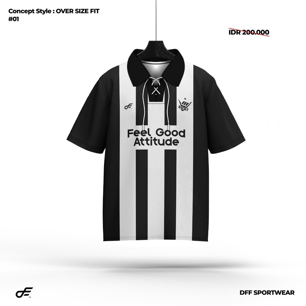 Jual DFF SPORTWEAR - HITAM PUTIH TALI JERSEY FANTASY JERSEY VINTAGE ...
