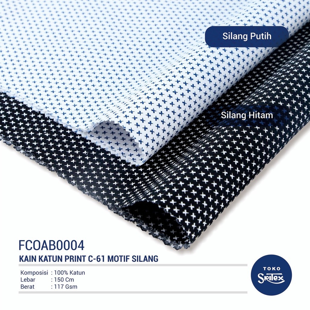 Jual Toko Sritex Kain Katun Print Abstrak Silang Premium Ekspor C61 ...