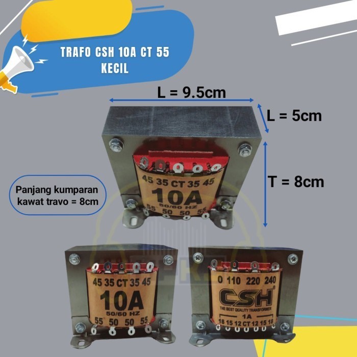 Jual FZ01 TRAVO CSH 10A CT 55 KECIL trafo 10 amper ct55 CSH Travo 10 A ...