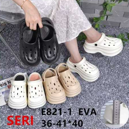 Jual Sandal Baim Polos Classic Bae Clog Wanita Sandal Wedges Baim Fuji ...