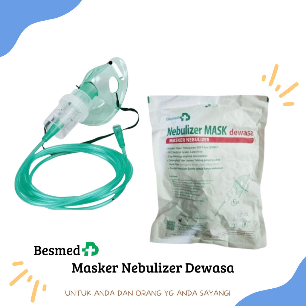 Jual BESMED - Nebulizer Mask Dewasa / Masker Nebulizer Dewasa / Nebu ...