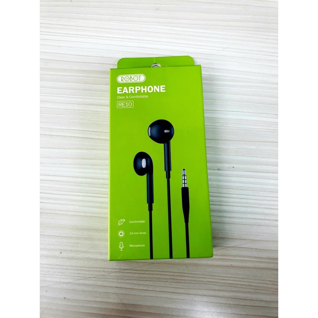 Jual ROBOT RE10 headset kabel semi in ear | wired earphone robot re10 ...