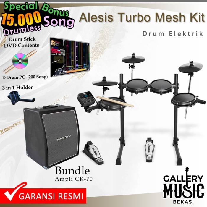 Jual Alesis TURBO MESH KIT BUNDLE AMPLI Electric Drum Set Original ...