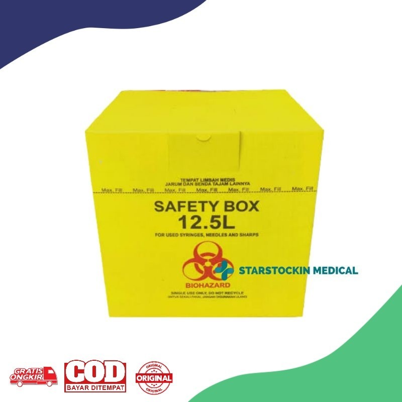 Jual Kardus Safety Box 12,5 Liter Biohazard Tempat Sampah Limbah Medis | Shopee Indonesia