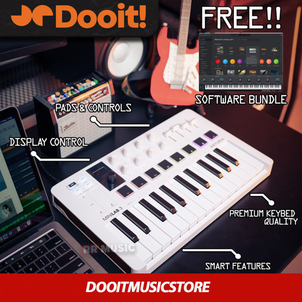 Jual Arturia Minilab 3 Mini Lab 3 Keyboard Midi Controller | Shopee ...