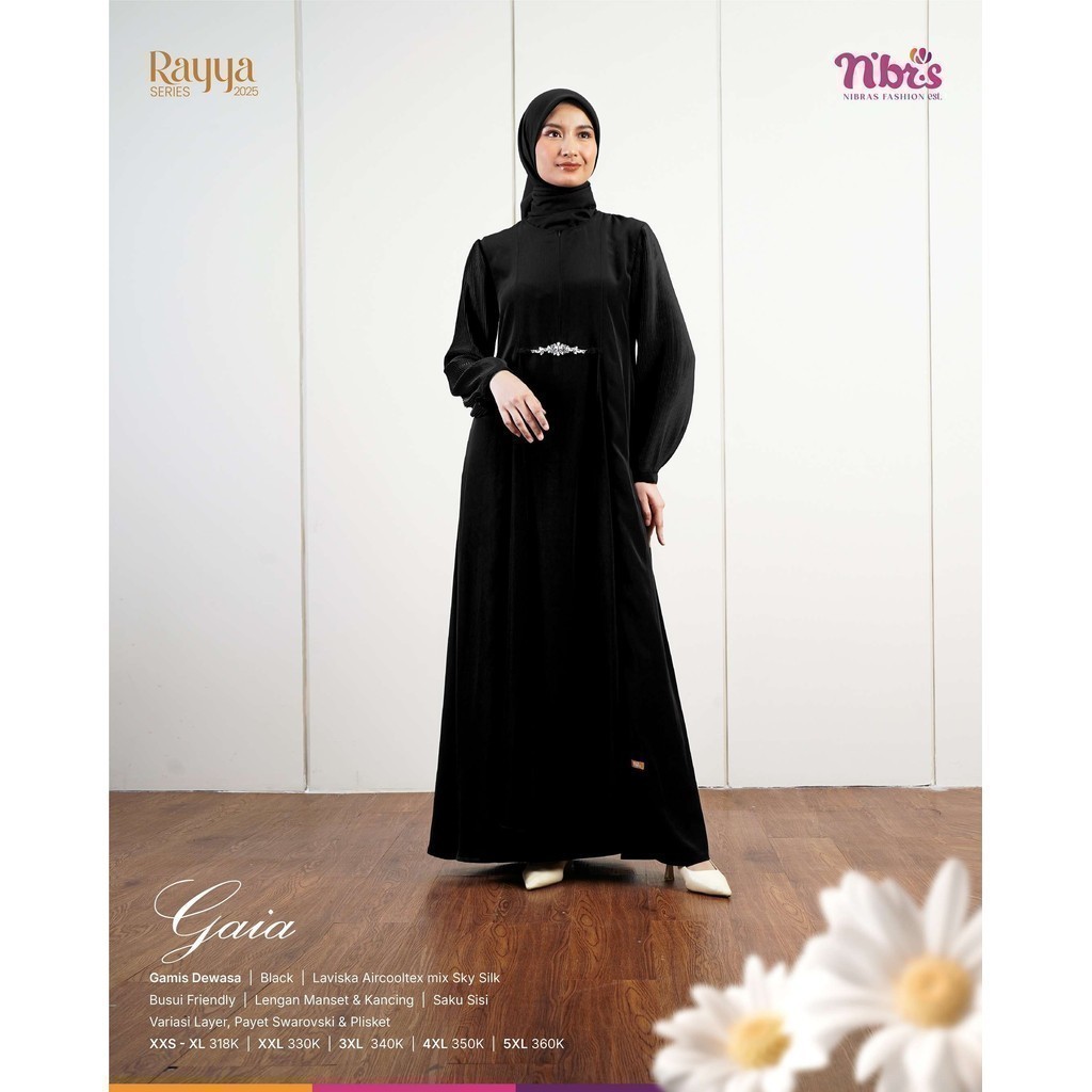 Jual Sarimbit Lebaran Terbaru Gamis Dewasa Polos Elegan Gaia Gamis Dress Muslim Mewah Lebaran By ...