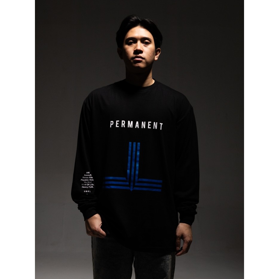 Jual UNKL347 Long Sleeve Black Bahan Combed Motif Simpel APPX | Shopee ...