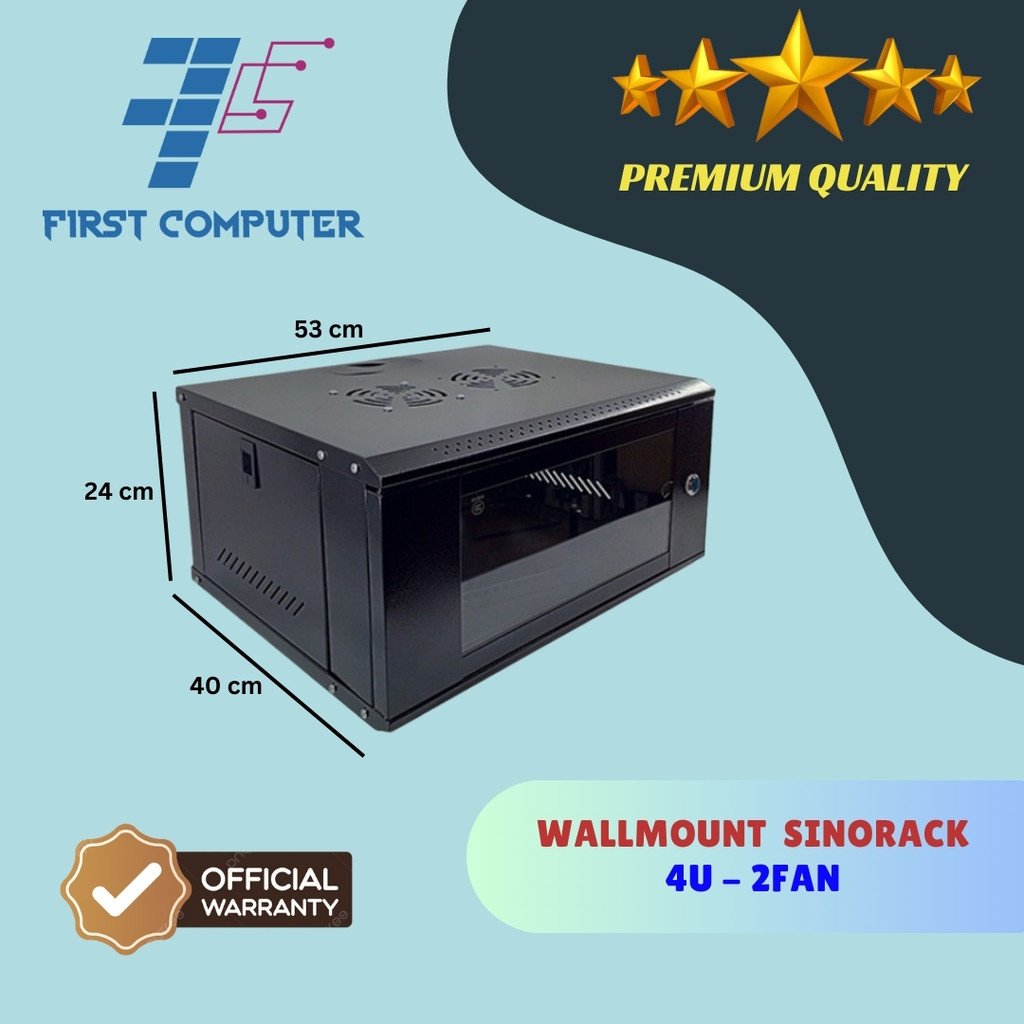 Jual SINORACK Wallmounted Rack Server 4U Dual Fan ( 530X400X240mm ...