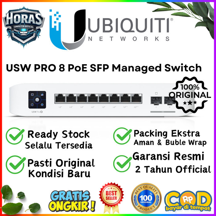 Jual Ubiquiti USW-PRO-8-POE UniFi 8 PoE 150W Gigabit 1G SFP Managed ...