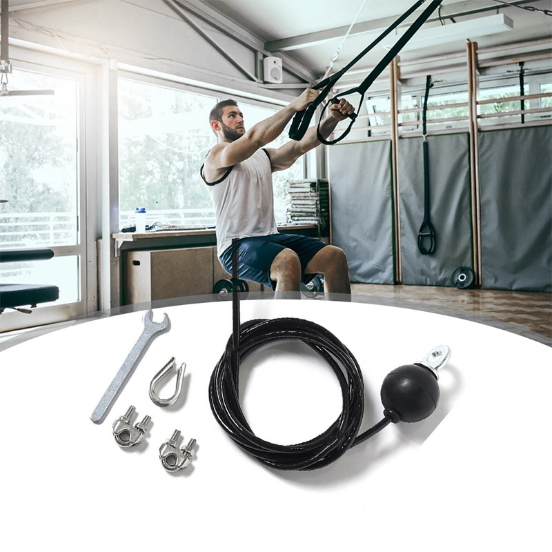 Jual 250cm Tali Katrol Pulley Connecting Wire Pulling Kabel Sling Gym ...