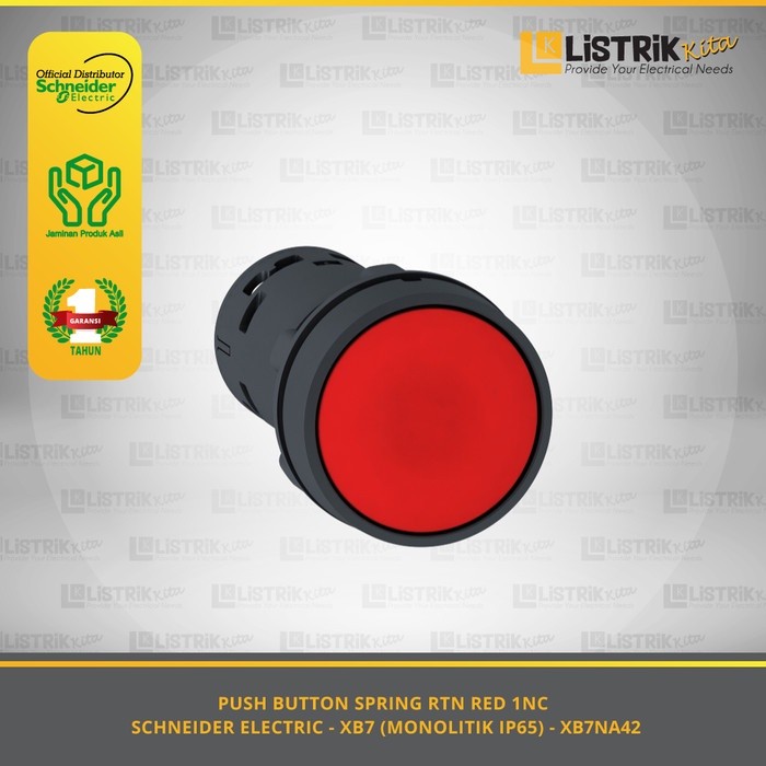 Jual SCHNEIDER PUSH BUTTON SPRING RTN RED 1NC - XB7NA42 | Shopee Indonesia