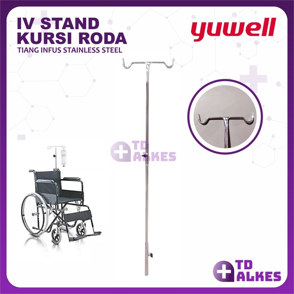 Jual IV Stand Tiang Infus Kursi Roda Stainless Steel Infusion Wheel ...