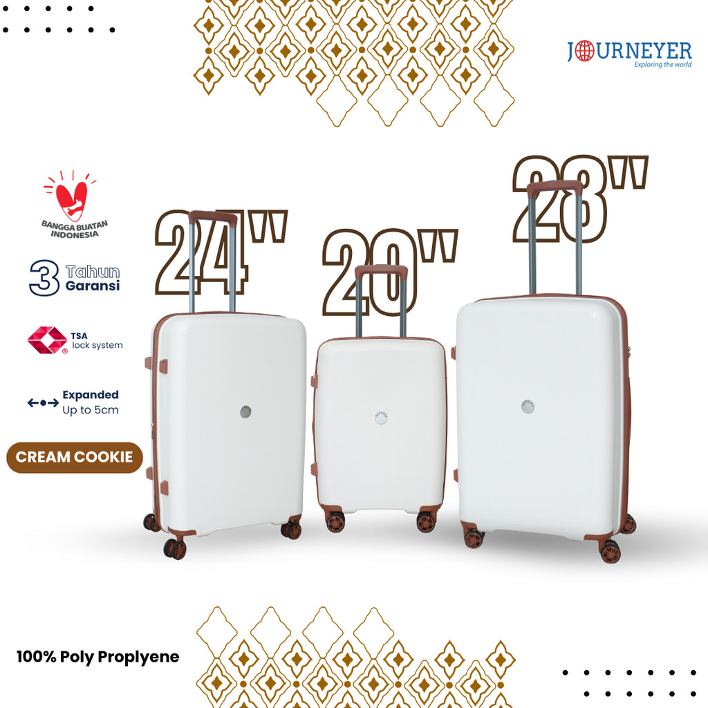 Jual JOURNEYER Koper Set Motif Batik Kabin Bagasi 20+24+28 Inch 100% ...