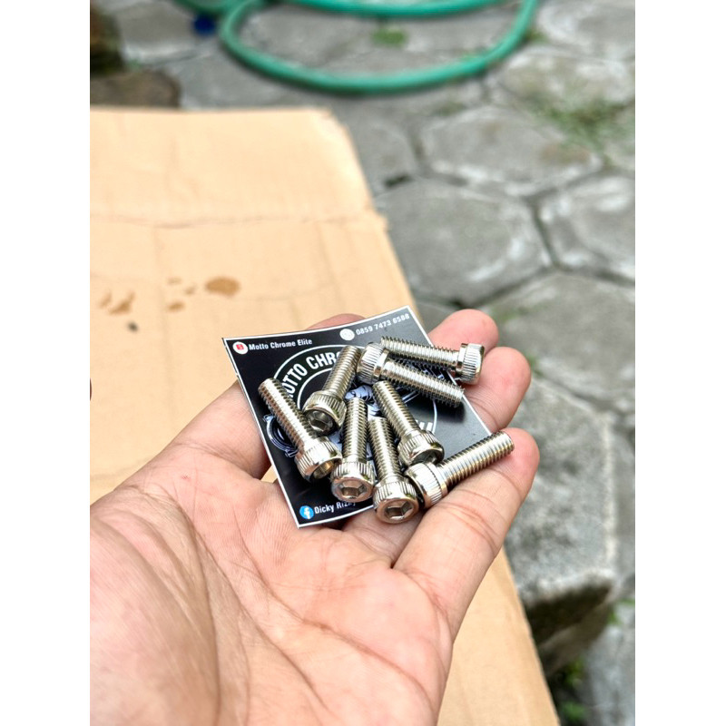 Jual Baut L stainless 6x50 ukuran baut drat 12 panjang 2cm | Shopee Indonesia