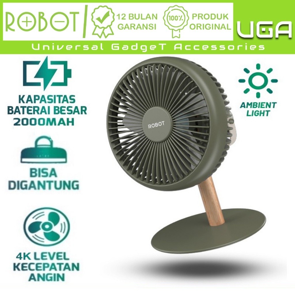 Jual Kipas Portable ROBOT RT-BF20 Portable Mini Fan 2in1 Kipas Lampu ...