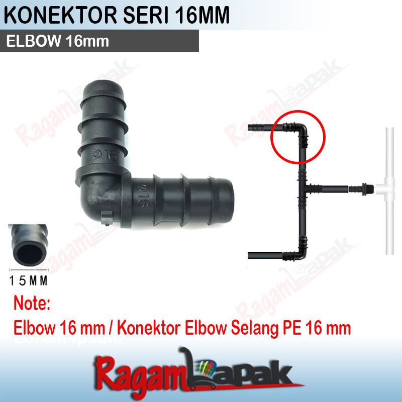 Jual Elbow 16 mm / Konektor Elbow Selang PE 16 mm / Elbow Connector 16mm | Shopee Indonesia