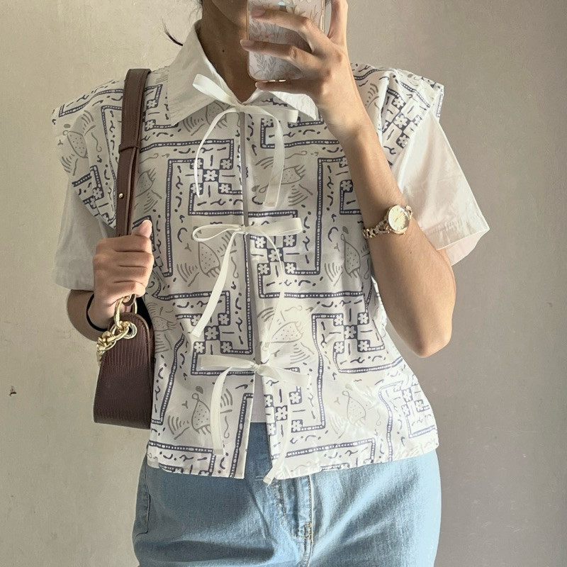 Jual ETHEREAL - Vest Batik dan Motif Bowy/ BATIK NASIONAL / BATIK ...