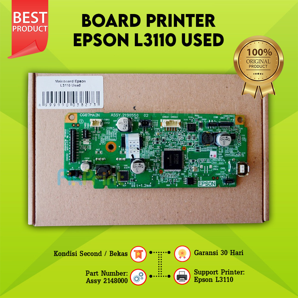 Jual Mainboard Printer Epson L3110, Motherboard L3110 Part Number USED ...