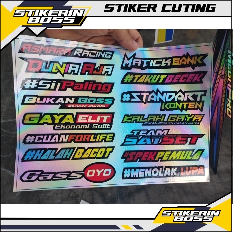 Jual Sticker Pack Kata Kata Racing Terbaru / Stiker Hologram / Stiker Pack Racing / Stiker Viral ...