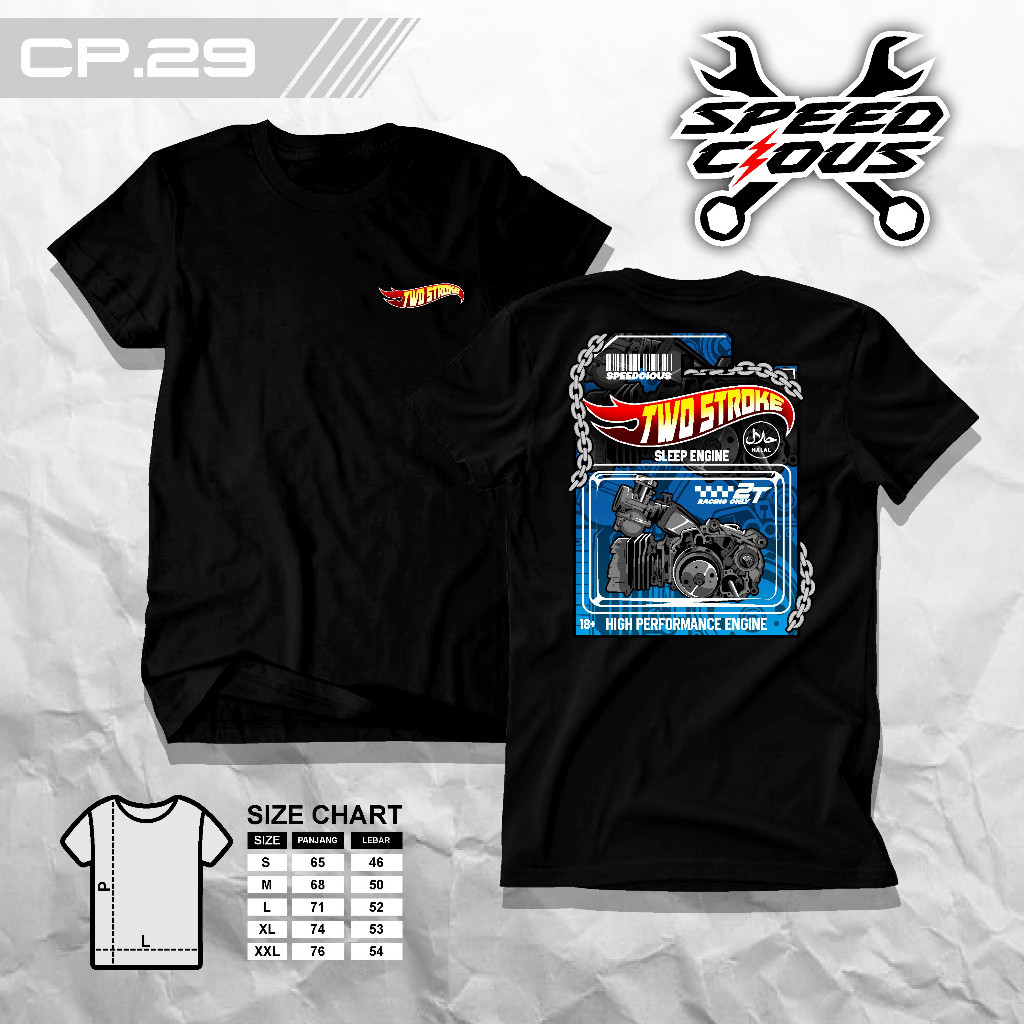 Jual Kaos Racing Mesin 2 Stroke Sleep Engine Hotwheels Original ...